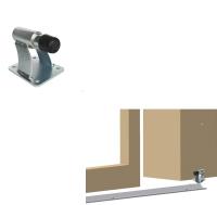 China Adjustable Glass Sliding Gate End Stopper Catcher Metal Gate Stopper With Shock Absorber for sale