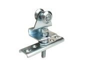 China Silver Zinc Steel Hanging Door Rollers Rail 22mm  With Adjustable Bolt for sale