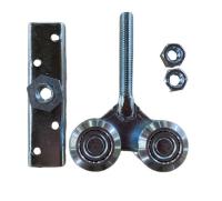 China 38mm Shower Barn Door Roller Wheels Four Iron Metal With Steel Balls for sale