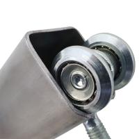 China 38mm Shower Barn Door Roller Wheels Four Iron Metal With Steel Balls for sale