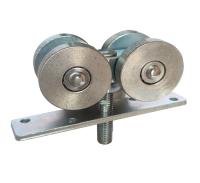 China Wheel Hanging Roller Sliding Glass Door With Mounting Plate 4 Wheel 45mm for sale