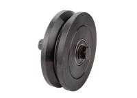 China 78mm High Recess Mount 2 Metal Sliding Gate Wheel Assembly Y Groove for sale