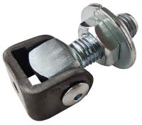 China Silver zinc M16 weld on hinges swing door adjustable gate Hinge with Jionted Plates for sale