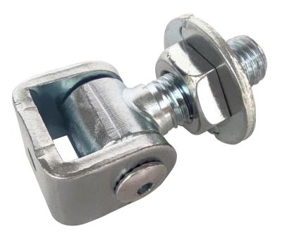 China Silver zinc M16 weld on hinges swing door adjustable gate Hinge with Jionted Plates for sale