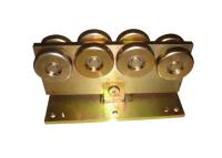 China Zinc Silver Automatic Cantilever Sliding Door Roller Carriage With 8 Wheels 113mm for sale