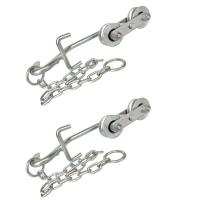 China Single Bearings Banana Cableway Roller Steel Trolley Hangers With Chains for sale