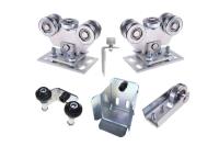 China Zinc Silver Adjustable Steel  Sliding Cantilever Gate Wheel With 5 Cartridge 126mm for sale