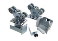 China Zinc Silver Adjustable Steel  Sliding Cantilever Gate Wheel With 5 Cartridge 126mm for sale