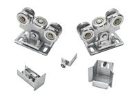 China Zinc Silver Adjustable Steel  Sliding Cantilever Gate Wheel With 5 Cartridge 126mm for sale