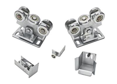 China Zinc Silver Adjustable Steel  Sliding Cantilever Gate Wheel With 5 Cartridge 126mm for sale