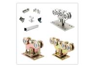 China Zinc Silver Adjustable Steel  Sliding Cantilever Gate Wheel With 5 Cartridge 126mm for sale