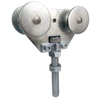 China 4 Wheels Hanging Door Rollers Trolley 47mm Roller for sale