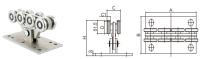China 3 Rollers 5 Rollers 8 Rollers Cantilever Gate Wheel Cantilever Iron Metal Gate Rollers 200kg for sale