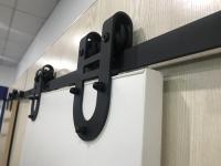 China Galvanized Barn Door Track 2m 96 Inch Block Coating Barn Wood Sliding for sale