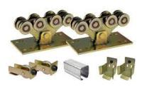 China 8 wheels 5 wheels Cantilever door hardware outdoor silvery gold kits for sale