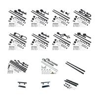 China 16 Inch 18 Inch Barn Gate Hardware 8ft 6.6 Ft  6 Foot 6ft Double Barn Door Hardware Kit for sale