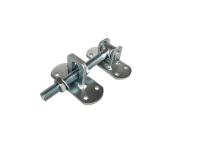 China Agricultural 90 Degree Gate Hinge M16 Bolt On Adjustable With Plate for sale