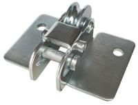 China Q235 Steel Galvanized Hanging Door Roller Kit With Forge Centre Plate for sale