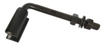 China 5'' Heavy Duty Gate Barrel Hinges Wrought Iron Gate Brackets Fixings Powder Coated Black for sale
