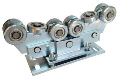 China Electric Cantilever Sliding Gate Kit 10 Wheels For 80x80 Rail 68mm Carriage Roller Adjustable Plate for sale