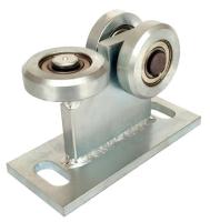 China 68mm steel cantilever slide gate roller wheel 3 wheel carriage white zinc for sale