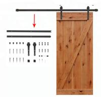 China Double 144 Inch 12 Foot  6.6 Ft Bypass Sliding Barn Door Hardware Hangers Kit Interior for sale