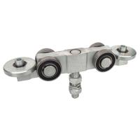 China hanging door track rollers 10 wheels 52mm Machined Steel bearing white zinc for sale