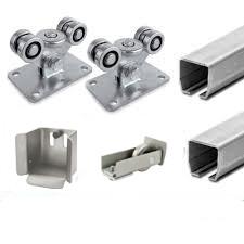 China Silvery Gold  zinc plated Complete KIT for 5 Wheels Cantilever Gate System for Medium Gates for sale