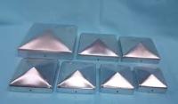 China Wrought Iron 3 Inch Square Metal Fence Post Caps 1-3/8
