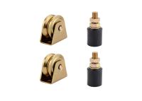 China Zinc Silver Small Nylon Guide Rollers With Bearings 40mm for sale