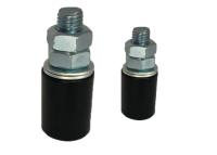 China Plastic Nylon Guide Rollers Wheels White And Black With Bolt 40x250mm for sale