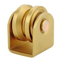China heavy duty Y groove double bearings galvanized steel sliding gate support wheel with exterior bracket for sale