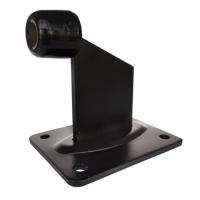 China Fence Outdoor Gate Door Stopper End Stop Black Powder Coating With Rubber for sale