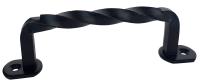 China Black Barn Gate Hardware Steel 6 1/5'' Twist Barn Door Handles And Pulls for sale