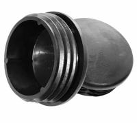China 3.5 Inch 4 Inch  Round Plastic Post Cap 50x50  Black for sale