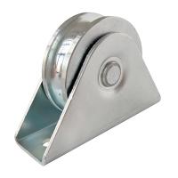 China 3 Inch 75mm Sliding Gate Bearing Wheels Heavy Duty U Groove Galvanized Steel for sale