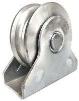 China Sliding Gate Wheel Double Bearings with Exterior Bracket For V Track for sale