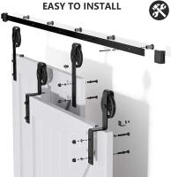 China 16 ft 12 ft  7' 8' 	Barn Gate Hardware ceiling mount double bypass barn door hardware Straight for sale