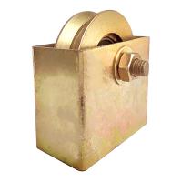 China Y groove single bearing galvanized steel sliding gate wheel with exterior support box for sale