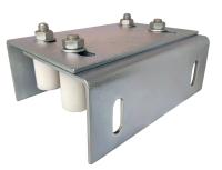 China Nylon Guide Roller With Bracket For Sliding Gate Guide Bracket 40x60 Steel for sale