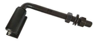 China Self Closing 7'' Steel Weld On Barrel Hinges Long Bolt Steel Powder Coated Black for sale