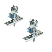 China Zinc Plated Sliding Garage Door Rollers 2 With Bent Plate For Gate Rail GL43A for sale