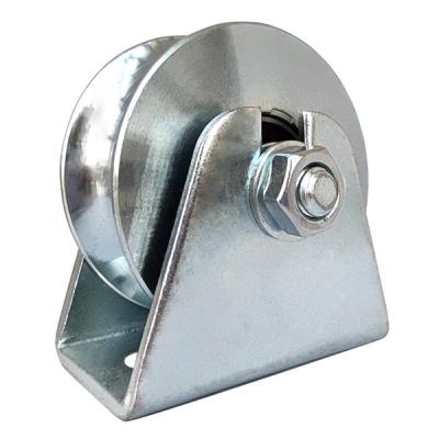 China Cabinet Adjustable Sliding Gate Wheels Door Galvanized U Groove Double Bearings Steel  ISO for sale