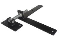 China M24 300mm heavy duty black wood gate hinge Hardware for wooden gates fittings hardware T plated for sale