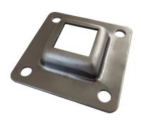 China 4x6 galvanized steel fence post protector cap Bracket Raised Base Plate metal gate post toppers for sale
