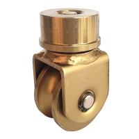 China round U groove double bearings zinc plated 360 degree swivel rotating sliding gate support wheel for sale