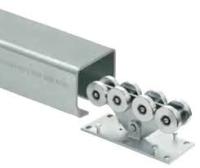 China Heavy Duty Sliding Door Carriage Metal Iron Multi Wheel Pulley Door Silver 920KG for sale