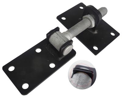 China M24x100mm Galvanised Steel Gate Hinge For Heavy Wooden Gates Brackets With Plate for sale