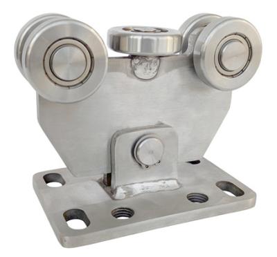 China Heavy Duty 304 Stainless Steel Sliding Gate Wheels 5 Wheels For 60X60 Track 50mm for sale