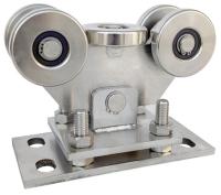 China Diameter 68mm 304 stainless 5 Wheels for 80X80 Track Adjustable Cantilever Gate Carriage for sale